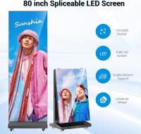 China Seamless Stitching GOB Foldable LED Digital Signage Advertising Display Screen Flight Case Events Billboard for sale