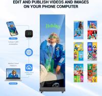 China Seamless Stitching GOB Foldable LED Digital Signage Advertising Display Screen Flight Case Events Billboard for sale