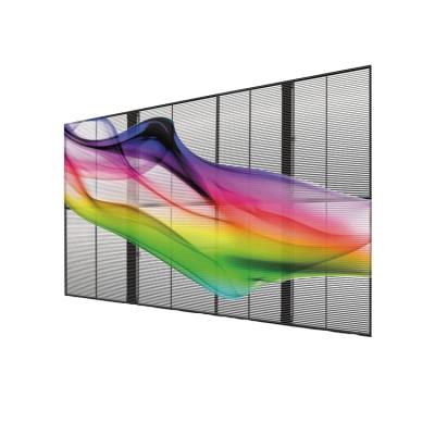 China P3.91 Waterproof Transparent LED Video Wall Panel Text & Animation Advertising Display Screen for Subway and Shopping Mall Use for sale