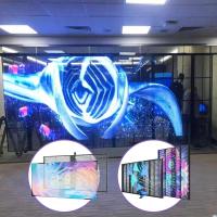 China Building Facade LED Grille Screen Transparent Outdoor Display for Hotel Office Tower Advertising Curtain Wall for sale