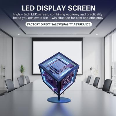China LED Magic Cube 4-sided Commercial Advertising Display 8K Resolution HLG HDR Sunlight Readable P3.91 Pixel Pitch 120Hz for sale