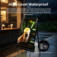 China Folding Digital Poster LED Display with 4 Wheels IP65 Rated for Shop Advertising and Agency Use for sale