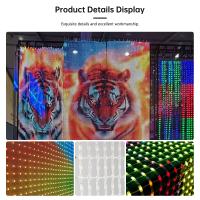 China Flexible LED Fabric Screen P15 Lightweight Mesh 250g High Transparency 95% for Night Sky Drone Show Stage Backdrop for sale