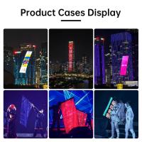 China Flexible LED Fabric Screen P15 Lightweight Mesh 250g High Transparency 95% for Night Sky Drone Show Stage Backdrop for sale