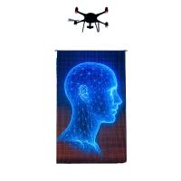 China P25 Flying Screen Drone Advertising Outdoor LED Flexible IP65 Waterproof RGBW 3840Hz Night Show Light Display Event Concert for sale