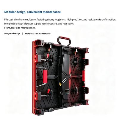 China P3.91 Pixel Pitch IP65 Waterproof Rental LED Screen with 500x500mm Cabinet Size LED Video Wall for sale