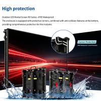 China P3.91 Pixel Pitch IP65 Waterproof Rental LED Screen with 500x500mm Cabinet Size LED Video Wall for sale