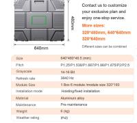 China Pixels P2 P2.5 P3.076 P4 Aluminum Cabinet Indoor LED Screen Display with 8K Resolution HDR10+ 5-Year Warranty for sale