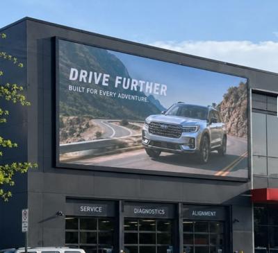 China Full Aluminum Energy Saving Outdoor LED Video Wall for Auto Service Center Car Dealership Entrance 4500 Nits IP66 Screen for sale