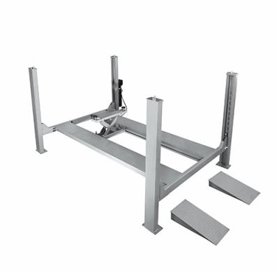 China Hydraulic 4 Post Car Lift 4 Ton Capacity with Electrical Secondary Jack 4000kg 220V/380V for sale