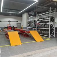 China 4000kg Super Thin Wheel Alignment Scissors Lift with 4500mm Platform Length and 3kw Motor Capacity for sale