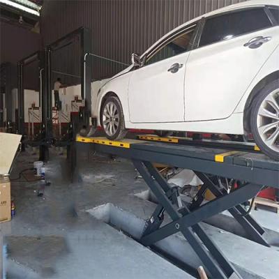 China T400D wheel alignment scissors car lift with secondary jack for sale