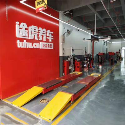 China T400A Space Saving Scissor Lift For Vehicle Alignment In Workshop for sale