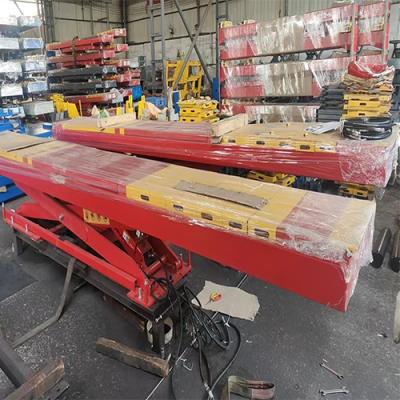China 5T scissors wheel alignment car lift with 5000mm length platform with CE for sale