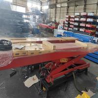 China 5T scissors wheel alignment car lift 5meter length platform with secondary jack for sale