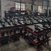 China EV Battery Lift Table 500kg Air Hydraulic Scissor Lift Platform 1170mm Height for Electric Vehicle Repair for sale