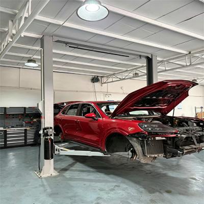 China 9900lbs Two Post Car Lift Barrier Free Base Manual Release 220V 380V Workshop for sale
