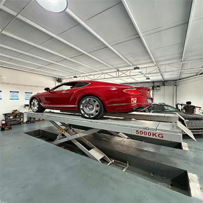 China Hydraulic Scissor Car Lift 5000kg 380V In Ground Alignment Lift for Auto Workshop for sale