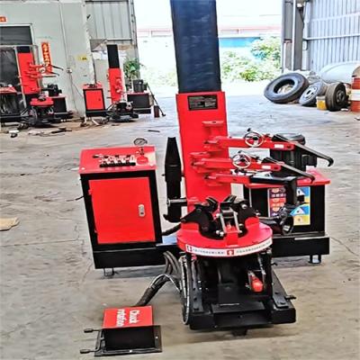 China AUTO Vertical Tyre Removal Machine 1300mm Wheel Diameter 18 Inch Trucks 10th Gen Diesel Pump Station Mobile Tire Changer for sale