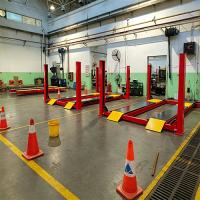 China 4 Ton Four Post Hydraulic Car Lift with Alignment Machine and Vehicle Hoist for sale