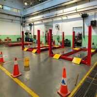 China 4 Post Car Lift/ Car Workshop Equipment With Wheel Alignment Machine for sale
