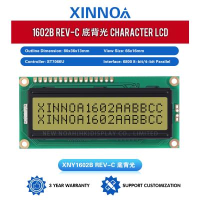 China 1602 Green Screen With Array Backlight Light Grey Background With Black Letters 1602B REV-C bottom backlight for sale