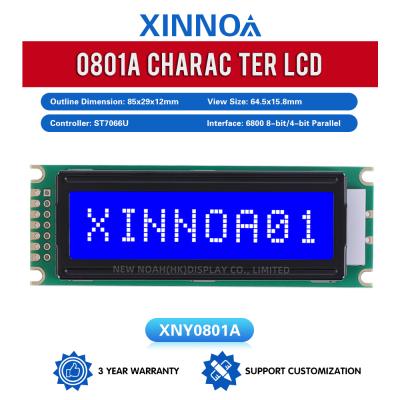 China Blue Film 0801A Character Lcd Screen 85*29*12Mm Cob Lcd Module for sale