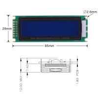 China Blue Film 0801A Character Lcd Screen 85*29*12Mm Cob Lcd Module for sale
