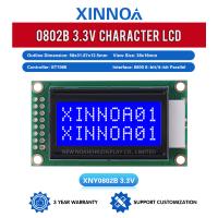 China Blue Film 0802B 3.3V 8x2 Character Dot Matrix LCD Module COB ST7066 58x31.87mm for sale