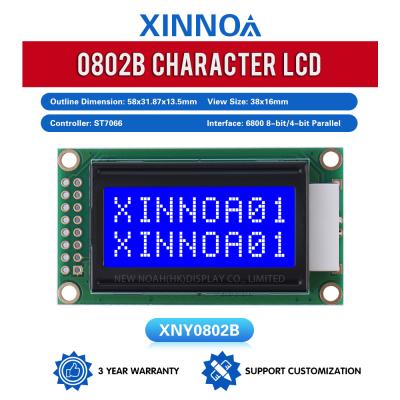 China Blue Film 0802B Character Dot Matrix Screen LCD 8*2-Character LCD Screen COB LCD Module for sale