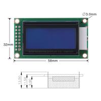 China Blue Film 0802B Character Dot Matrix Screen LCD 8*2-Character LCD Screen COB LCD Module for sale