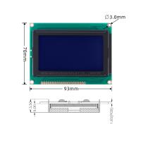 China Owen 12864A-A 128x64 COB LCD Display Module 5V Parallel Port 93x70mm with Backlight for sale