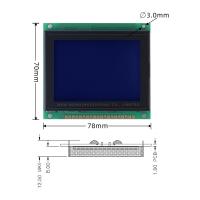 China Blue Film 12864C-3 Display Module Controller SBN0064 12864 Parallel Port Multilingual Module for sale