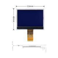 China COG12864I2 128x64 Blue Film LCD Display Module 53x40mm ST7567 Serial Communication for sale