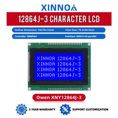 China Owen 12864J-3 128x64 Graphic LCD Display Module COB 93x70mm STN 5V for sale