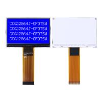 China Blue Film COG12864J-CFDTSW 128x64 Graphic LCD Display Module with LED Backlight 71.2x48.2mm for sale