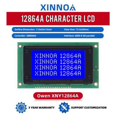 China Blue Film Dots LCD Module 5V SBN0064 Parallel Port 12864A LCD Display With Backlight for sale