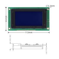 China Blue Film Dots LCD Module 5V SBN0064 Parallel Port 12864A LCD Display With Backlight for sale