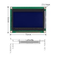 China Owen 12864K 128x64 COB LCD Display 5V 20PIN 75x55x9.3mm for Industrial Control for sale
