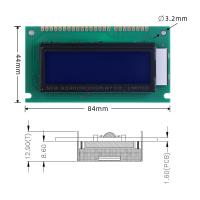 China Blue Film LCD12232F Graphic Dot Matrix Monochrome Display 122x32 ST7920 Controller 84x44x12.9mm for sale