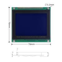 China Owen 12864M-1 128x64 Graphic LCD Display Module ST7920 Controller 78x70x12.1mm COB for sale