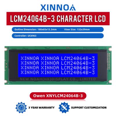 China Owen LCM24064B-3 Blue Film COB LCD Module 240x64 UC6963 Controller for Industrial Equipment for sale
