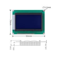 China Owen 12864-21M LCD Display Module 128x64 ST7920 Controller 5V Serial Port 93x70x12.5mm for sale