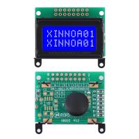 China Blue Film White Letters 0802C Character Dot Matrix Screen Ultra Small Module LCM Display Screen With Backlight for sale