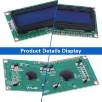 China 1602A Character LCD Display Module 16x2 Blue Film White Letters 80x36mm ST7066 Controller for sale