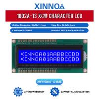 China 1602A-13 16x2 Character LCD Display Module 5V ST7066U COB Blue Film White Letters 80x36mm for sale