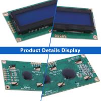 China 1602A-19 16x2 Character LCD Display Module 80x36mm 5V I2C Serial AIP31068 Blue Film White Letters for sale