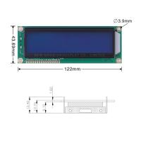 China 1602B 16x2 Character LCD Display Module 122x43.69mm ST7066U Controller Blue Film White Letters for sale