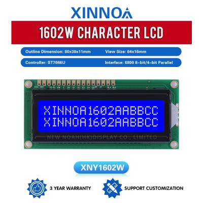 China 1602W 16x2 Character LCD Display Module 80x30mm ST7066U Controller COB Type for sale