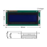 China Blue Film White Letters 1602Y IIC Serial Port LCD Display Screen 2X16 AIP31068 Character LCD Display Screen for sale